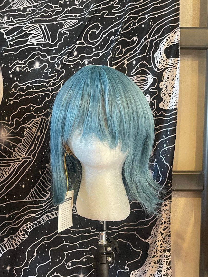 Miki Sayaka Blue Wig, Beauty & Personal Care, Hair on Carousell