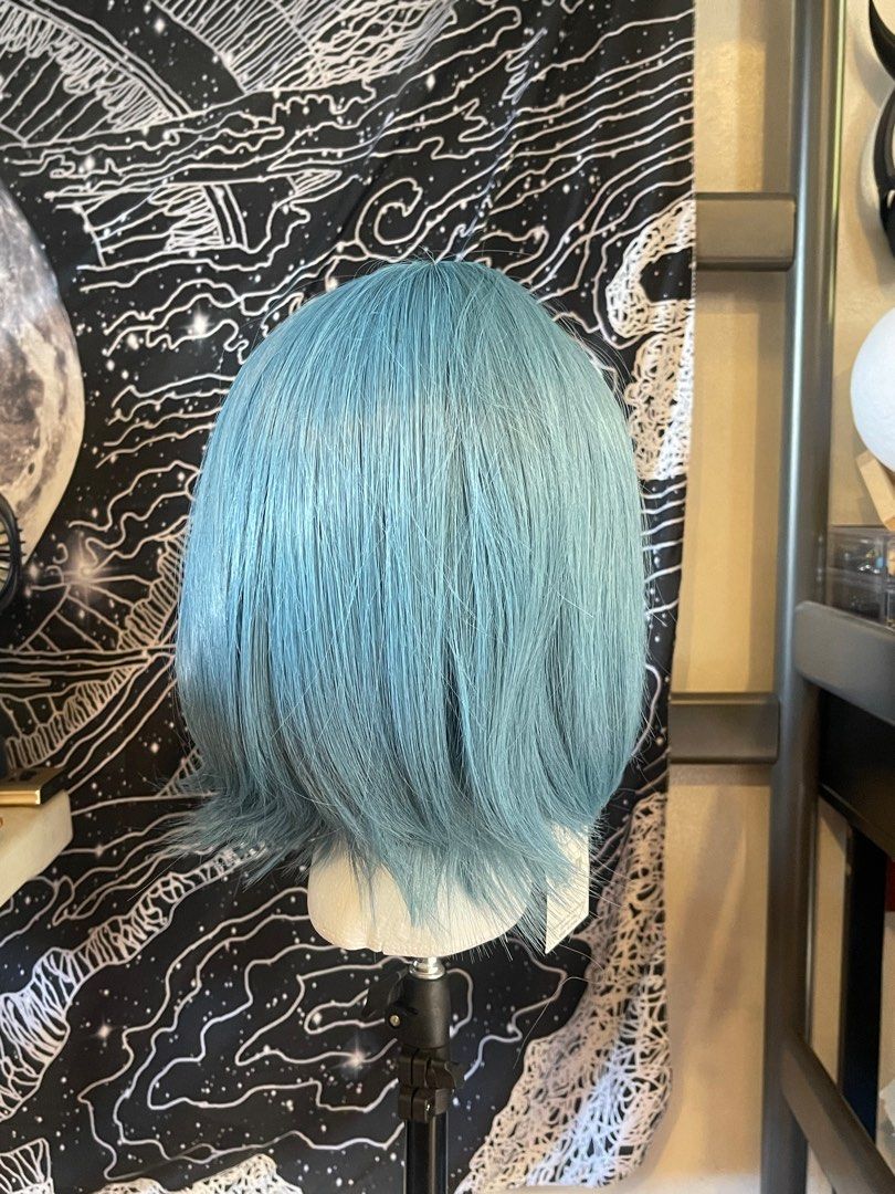 Miki Sayaka Blue Wig, Beauty & Personal Care, Hair on Carousell