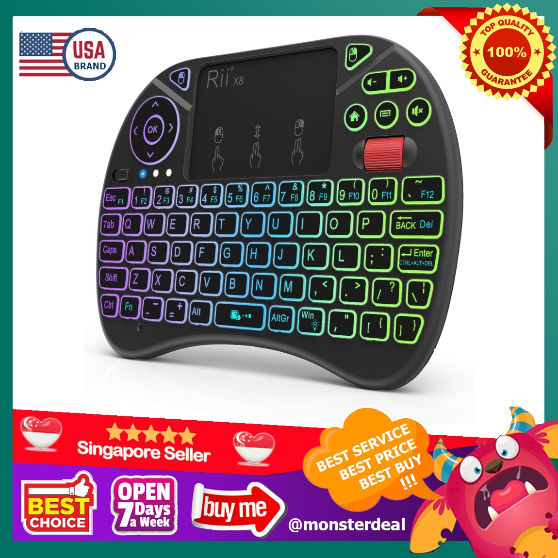 Mini Keyboard Rii X8 Portable 2 4ghz Mini Wireless Keyboard Controller With Touchpad Mouse Combo