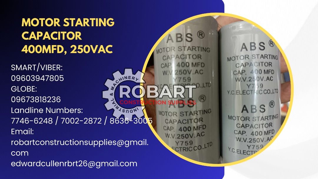 Motor Starting Capacitor, Commercial & Industrial, Construction ...
