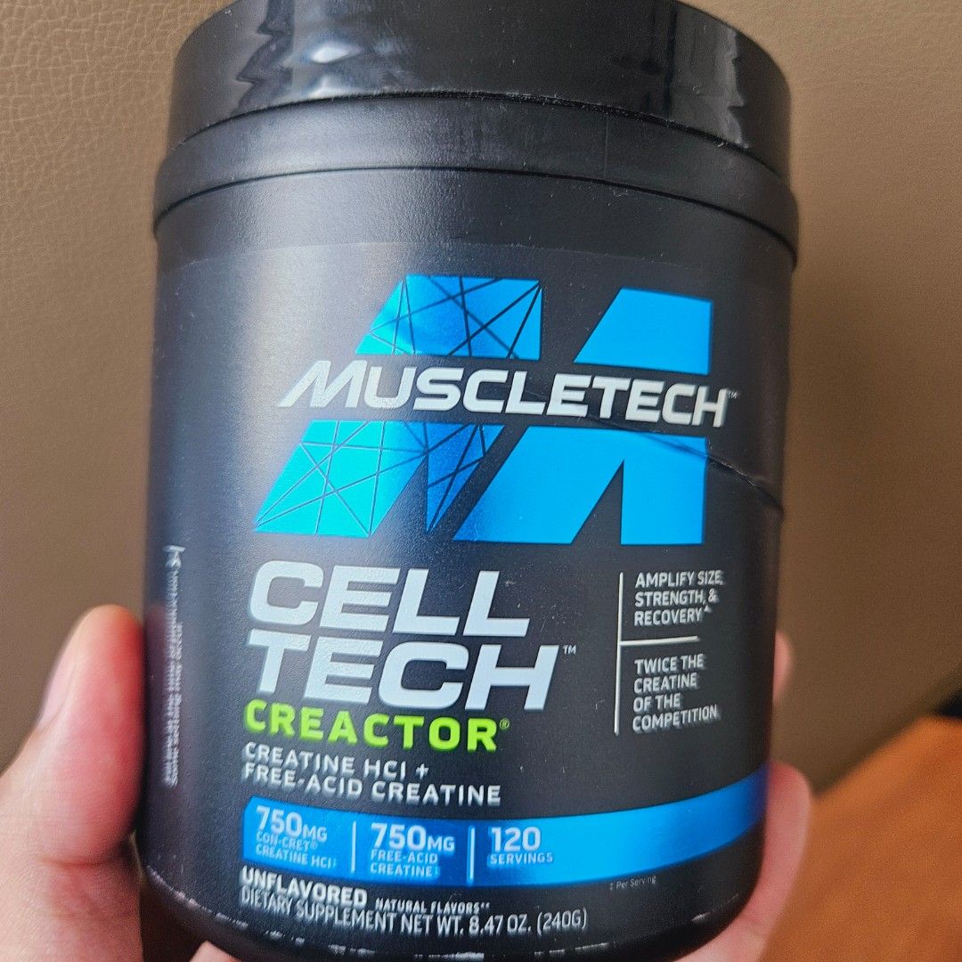 Muscletech cell tech creator creatine HCI, Health & Nutrition, Health ...