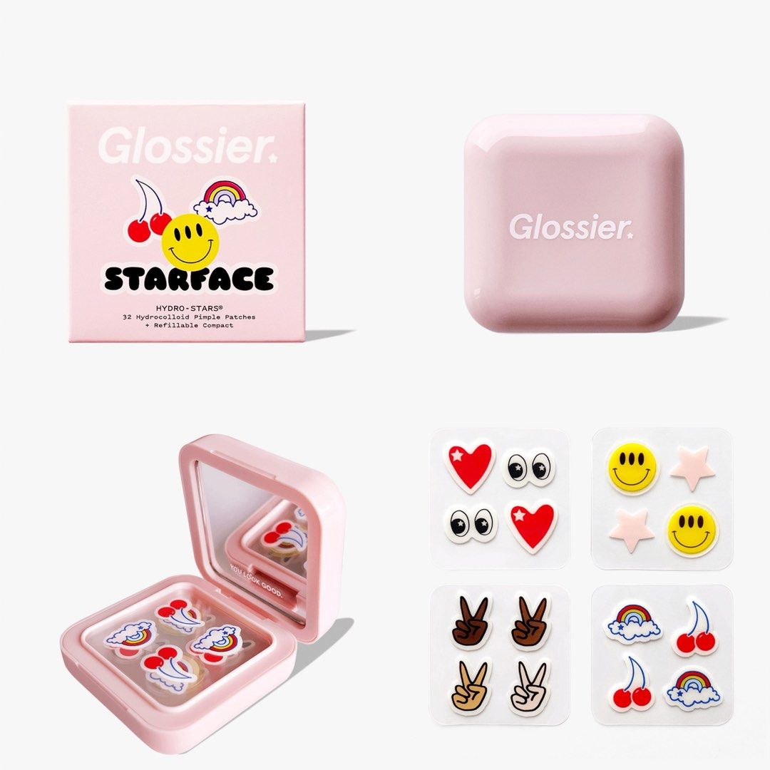 New Starface × Glossier Compact 32 Hydrocolloid Pimple Patches