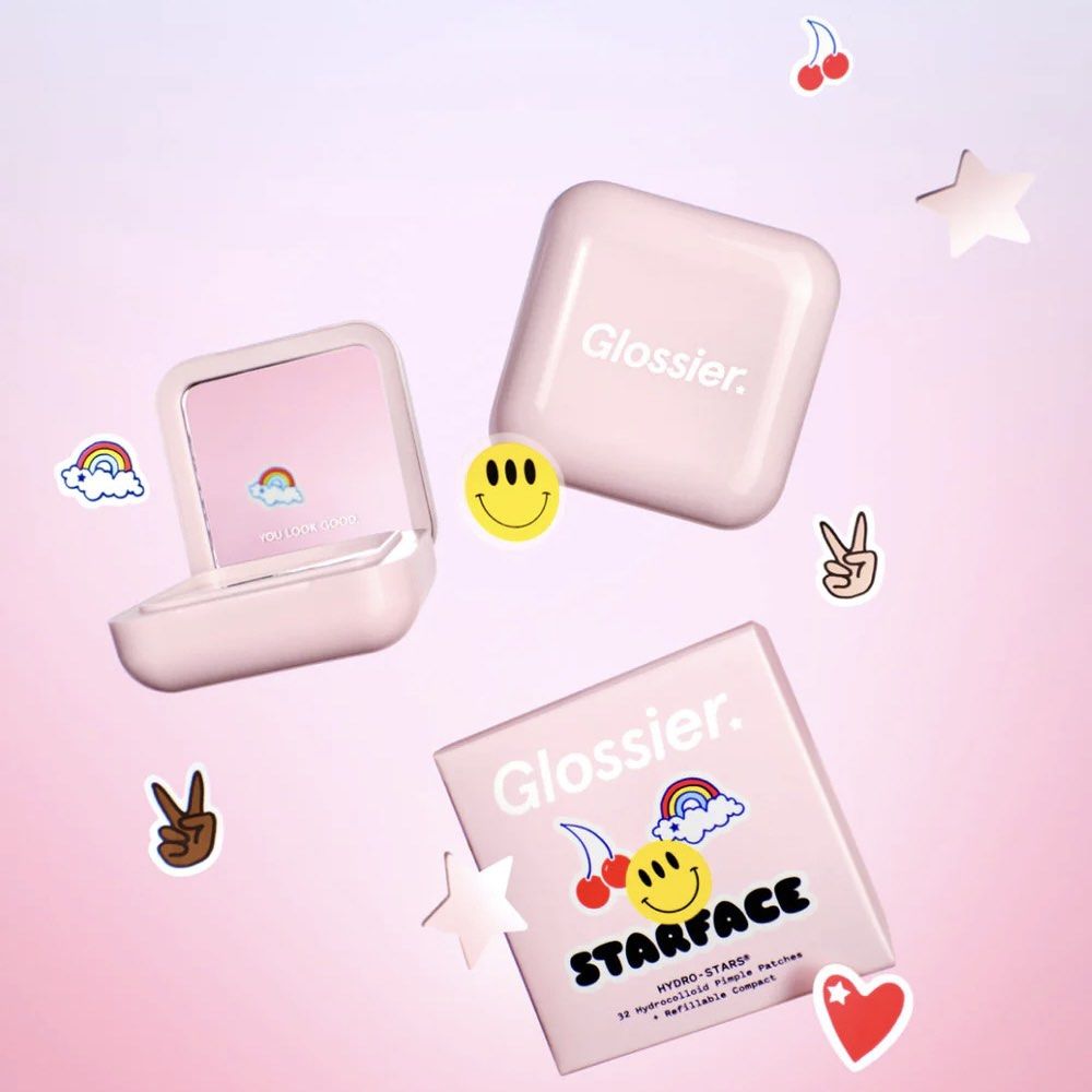 NEW Starface × Glossier Compact (32 Hydrocolloid Pimple Patches ...