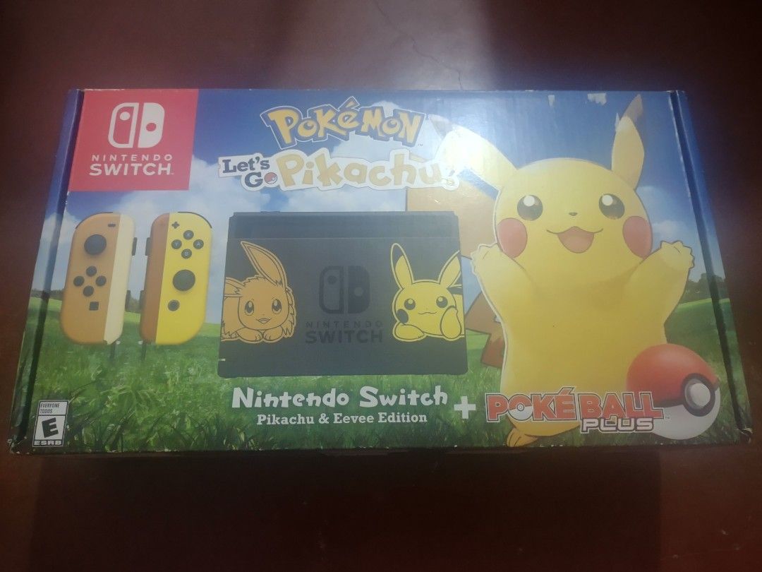 Nintendo Switch Let's Go Pikachu Edition (Rare), Video Gaming, Video ...