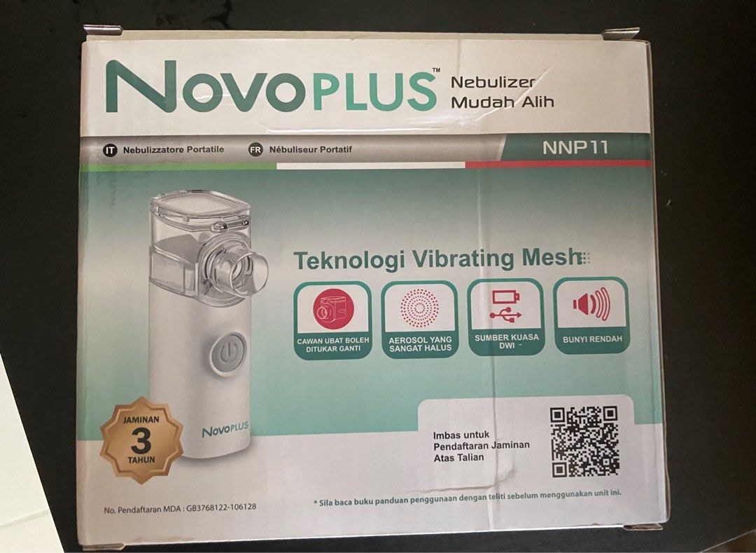 NOVOPLUS PORTABLE NEBULIZER NNP11, Health & Nutrition, Medical Supplies ...
