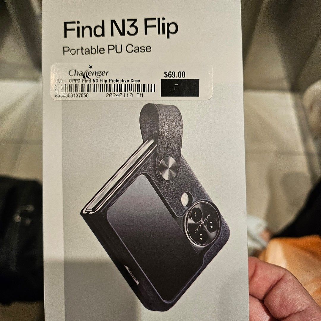 Oppo Find N3 Flip PU case (black), Mobile Phones & Gadgets, Mobile ...