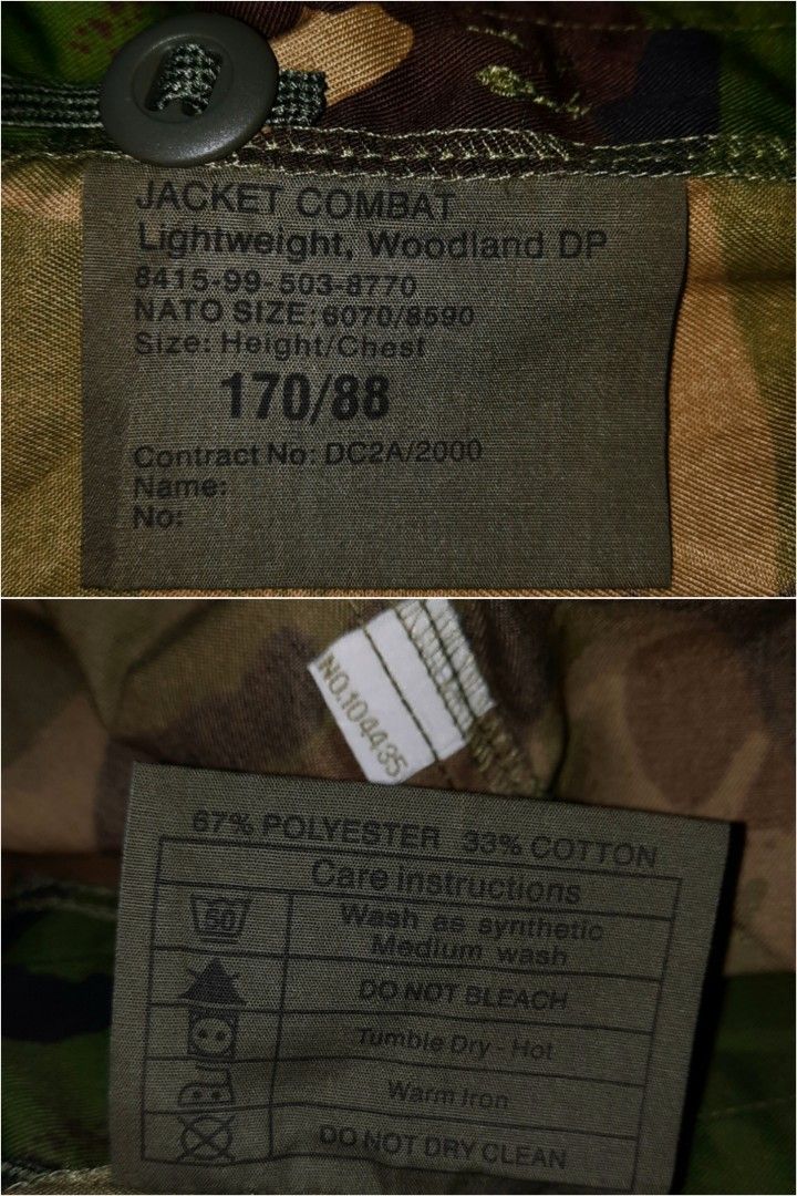 Original British Army,Combat DPM,LIGHTWEIGHT WOODLAND DP JACKET, Men's ...