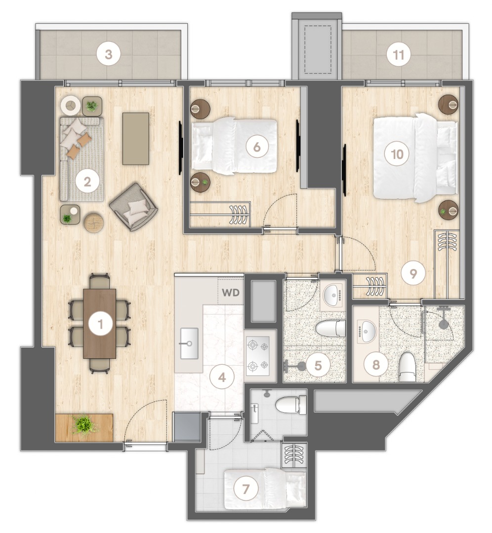 P246k/sqm 2BR unit 50th floor at Laya Residences by Shang Properties ...