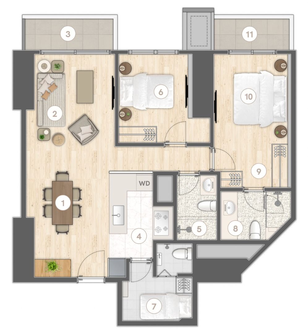 P246k/sqm 2BR unit 50th floor at Laya Residences by Shang Properties ...
