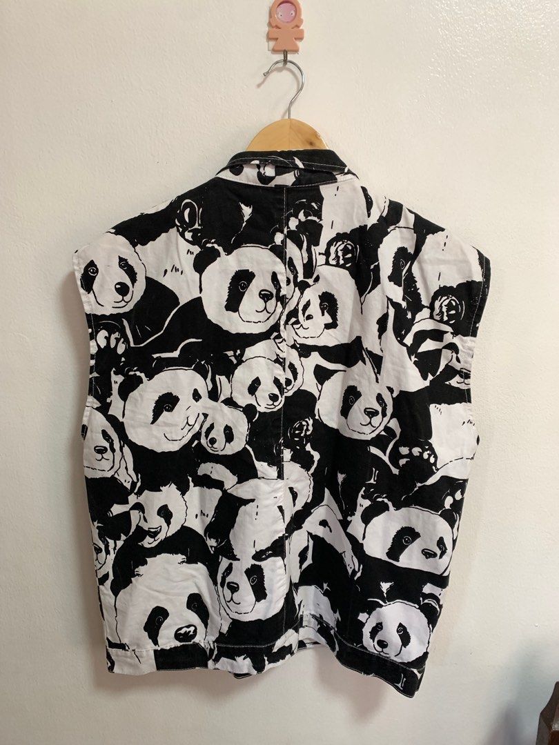 panda aop vest, Men's Fashion, Tops & Sets, Vests on Carousell