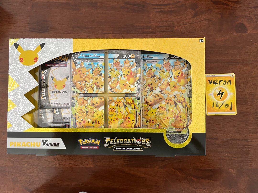 Pokemon TCG 25th Celebrations Pikachu V Union Box, Hobbies & Toys, Toys ...