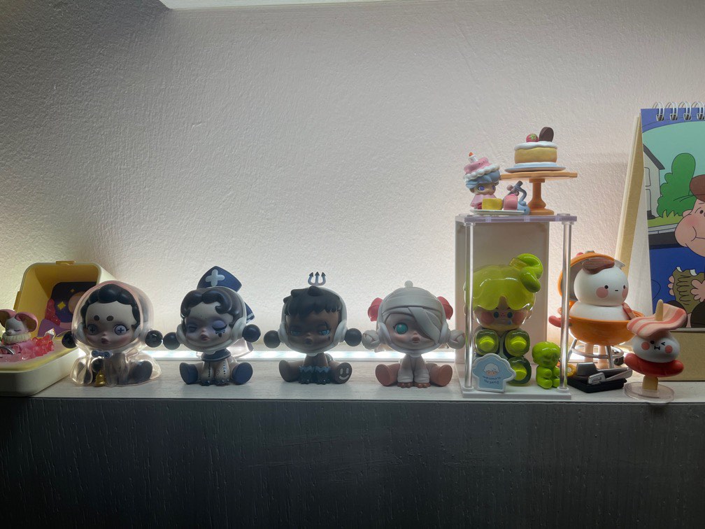 Popmart clearing skull panda, pino jelly, bobo and coco, dimoo, Hobbies ...