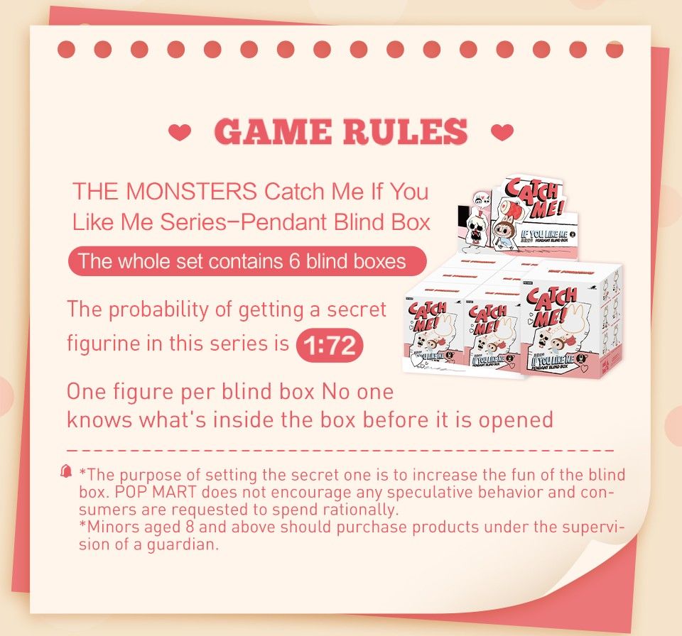 Popmart The Monsters Catch Me If You Like Me Series Pendant Keychain ...