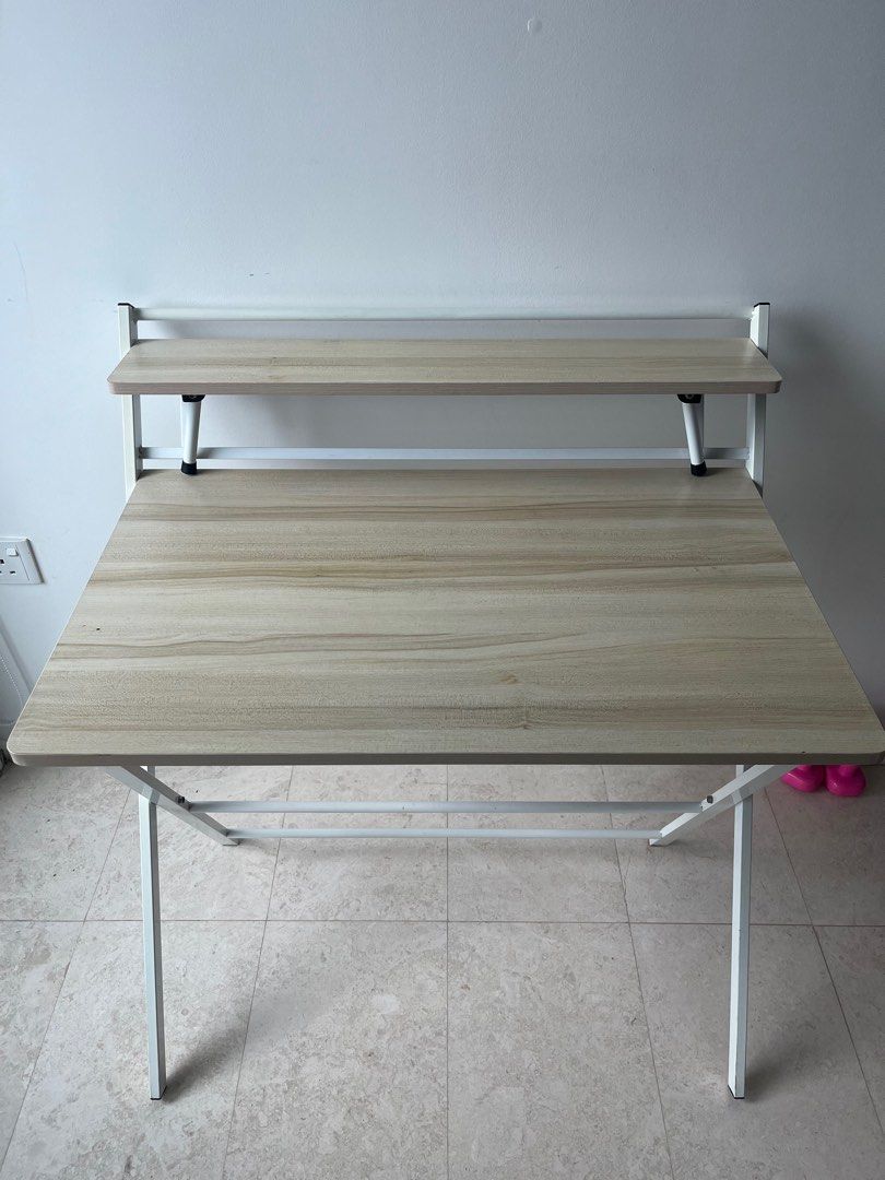 Portable Folding Table Study Table Desk Computer Desk Foldable Table Easy Storage Folding Chair ...