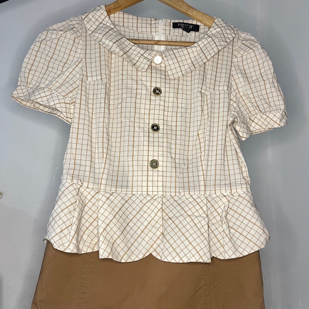 (Prich) Aesthetic Korean Neutral Dress, Women's Fashion, Dresses & Sets ...