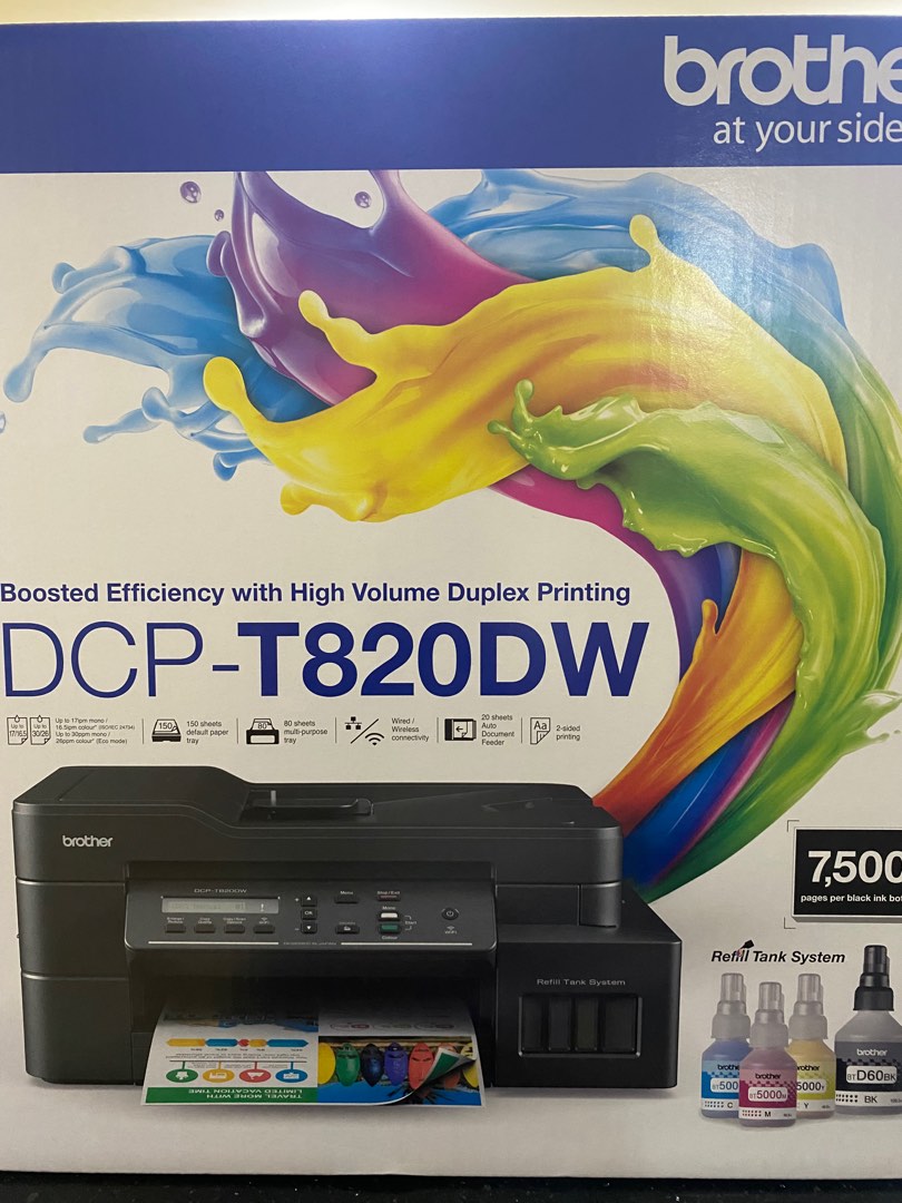 Brother Printer (DCP-T820DW), Computers & Tech, Printers, Scanners ...