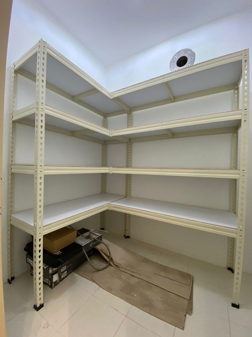 PVC Wood Shelving Shelf| Premium Black Metal Boltless Rack| Metal ...