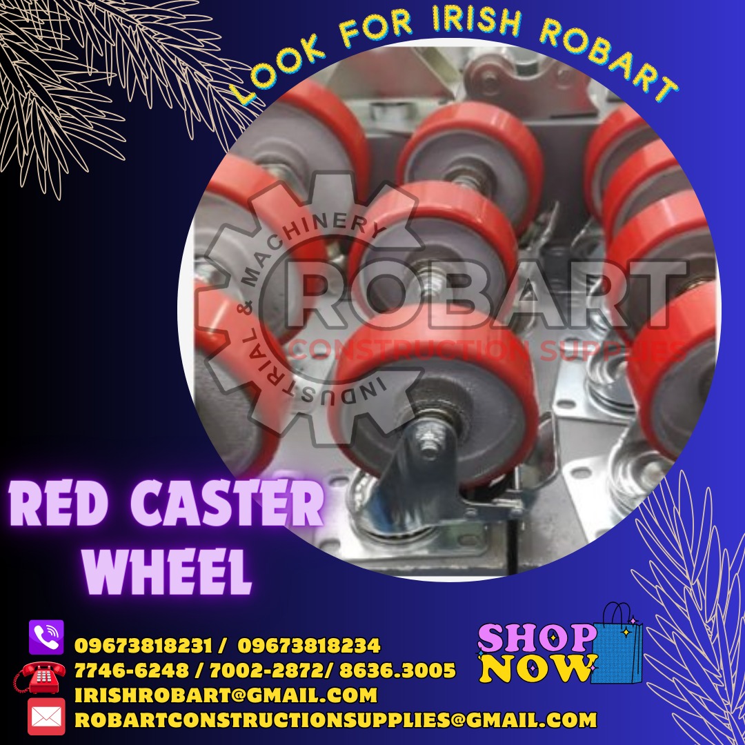 Red Caster Wheel, Commercial & Industrial, Construction Tools ...