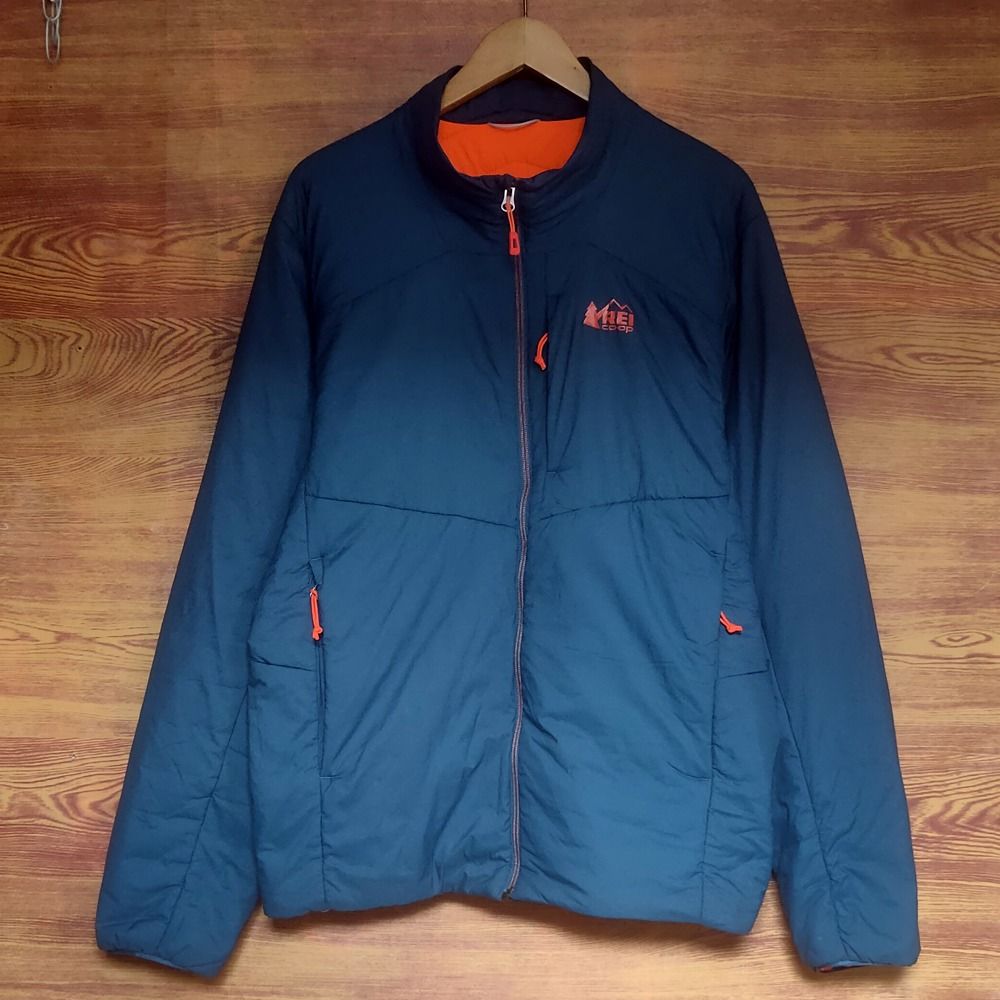 REI Coop Activator SI Insulated Full Zip Jacket Blue Orange Mens Puffer ...