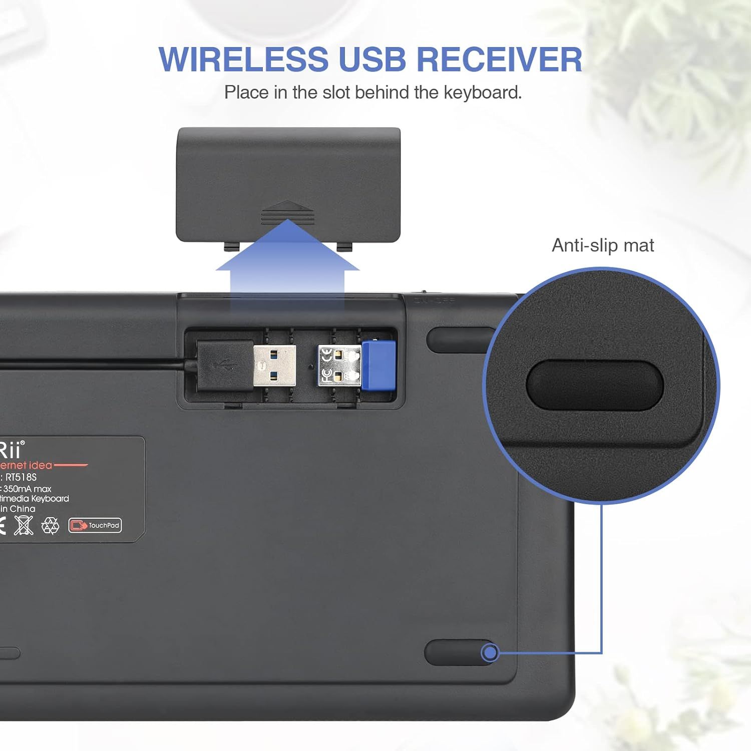 Rii (Dual Mode) RT518S Wireless and Bluetooth 2-LED Color Backlit ...