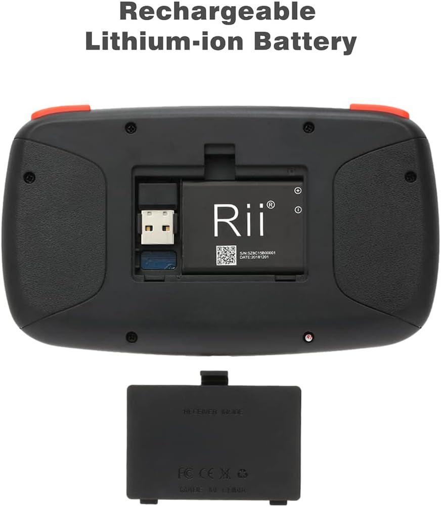 Rii (Upgrade) i4 Mini Bluetooth Keyboard with Touchpad, Blacklit Portable Wireless Keyboard with ...