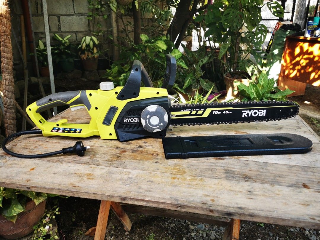 ryobi electric chainsaw, Furniture & Home Living, Gardening, Gardening Tools & Ornaments on ...