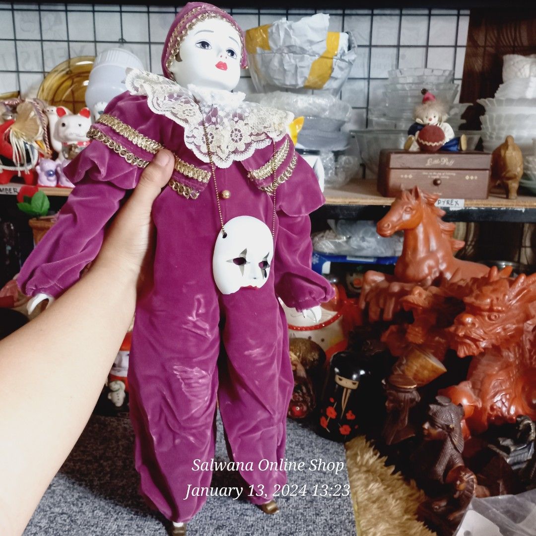 SANKYO CLOWN COLLECTIBLE BISQUE DOLL, Hobbies & Toys, Memorabilia ...