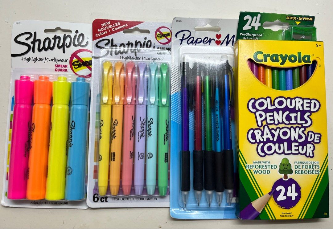 Take ALL for 800 pesos! Sharpie Highlighter Markers, Paper Mate Pencil ...