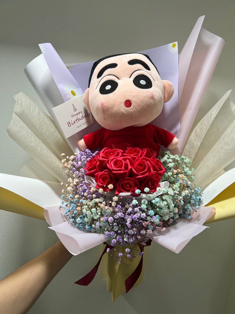Shin chan bouquet, Hobbies & Toys, Stationery & Craft, Flowers ...
