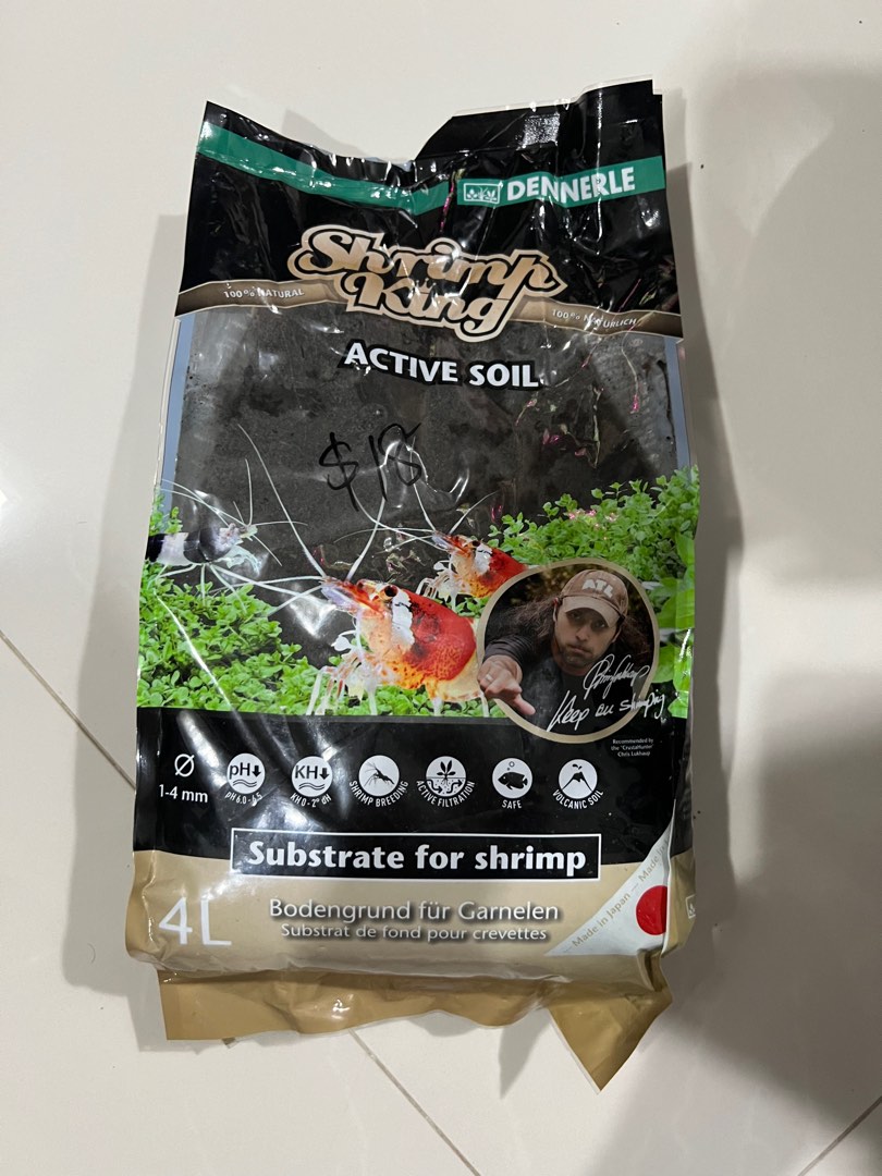 Shrimp King Active Soil Substrate for Shrimp (Left more than 50%), Pet ...