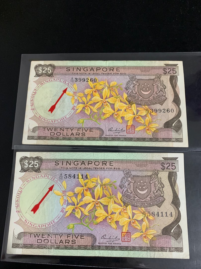 Singapore orchid 25 dollar A50 Last Prefix, Hobbies & Toys, Memorabilia ...