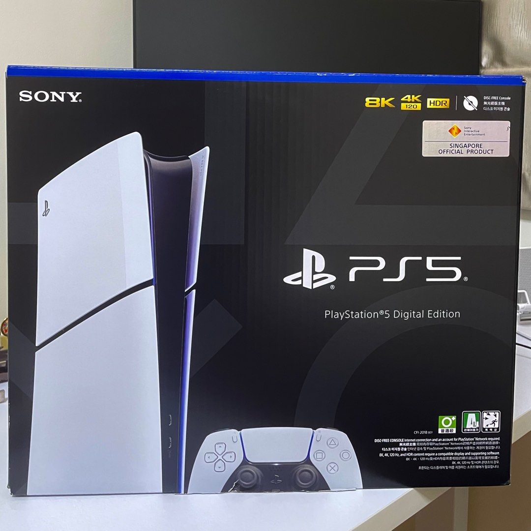 Sony PS5 Slim Digital Edition 1TB (Official Singapore Product), Video ...