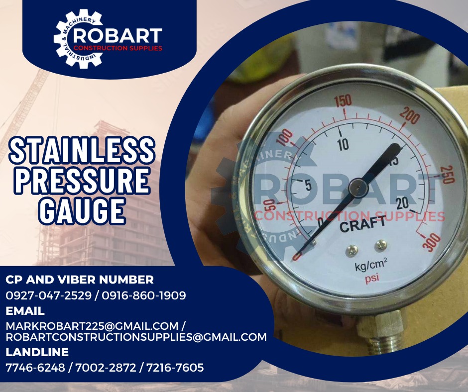 Stainless Pressure Gauge, Commercial & Industrial, Construction Tools ...