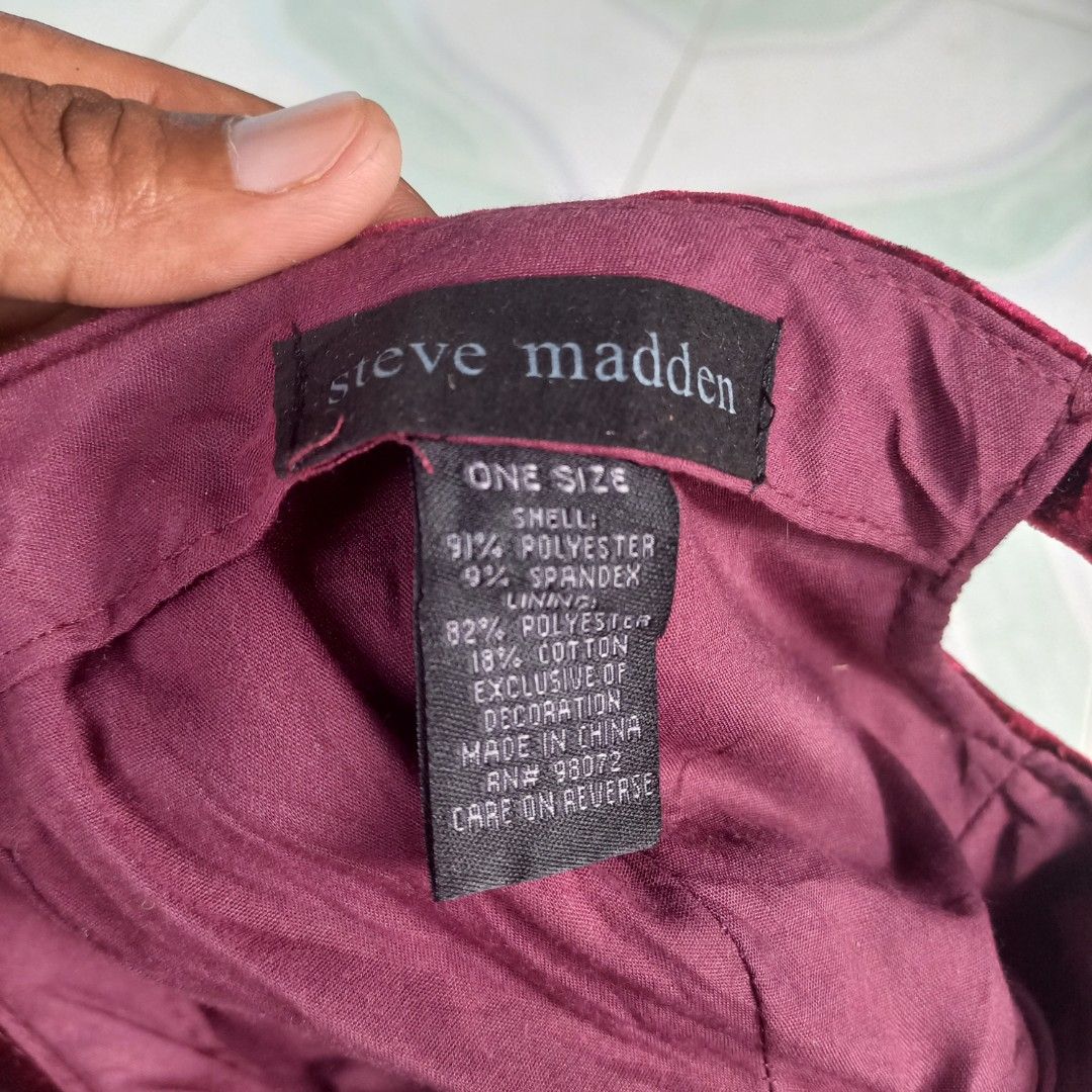 Steve madden burgundy cap, Men's Fashion, Watches & Accessories, Caps ...