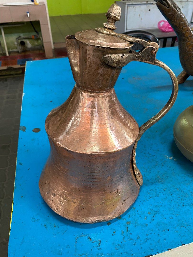 Teko tembaga merah antik, Hobbies & Toys, Collectibles & Memorabilia ...