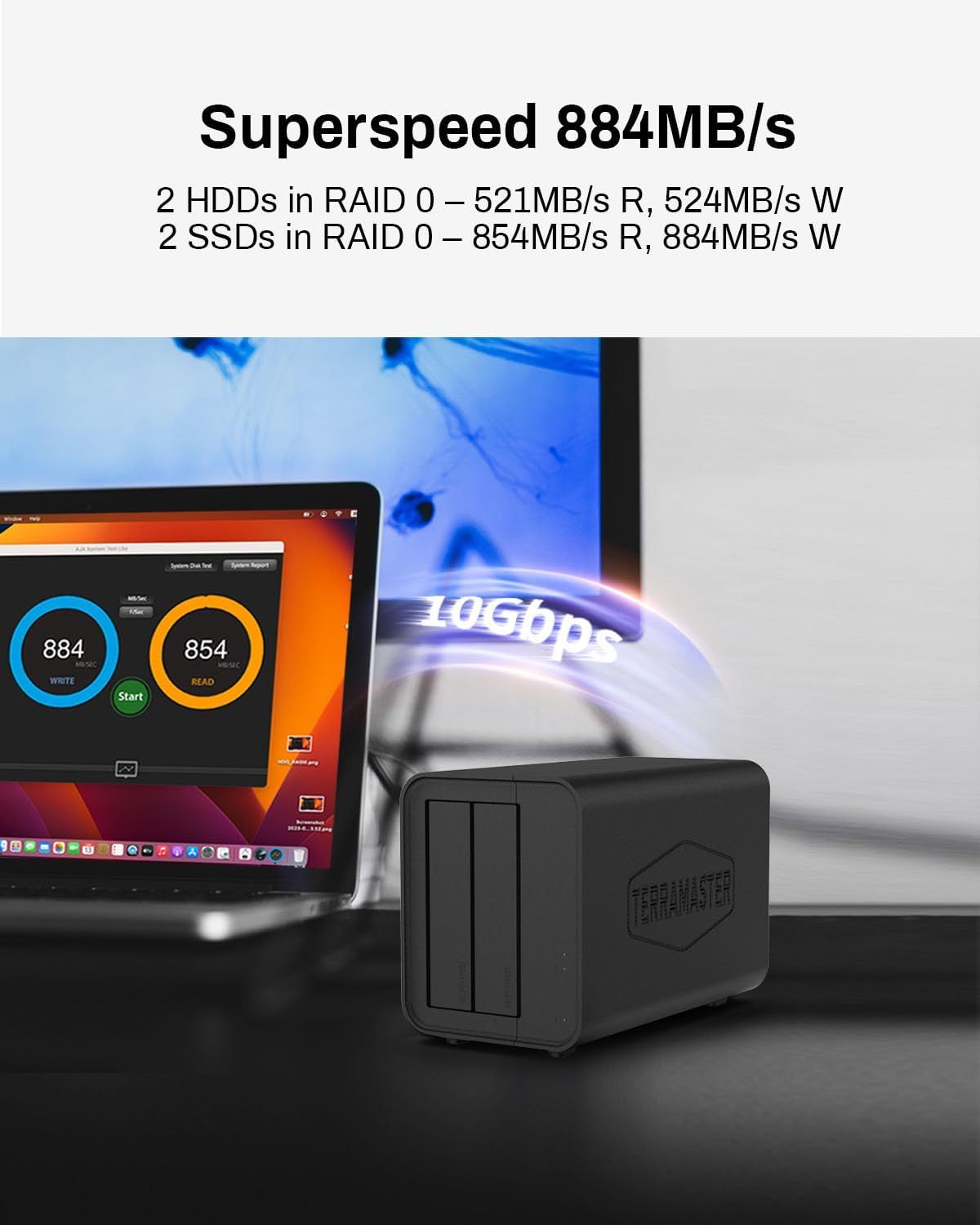 TERRAMASTER D2-320 USB RAID Enclosure – USB 3.2 Gen 2 10Gbps Type C ...