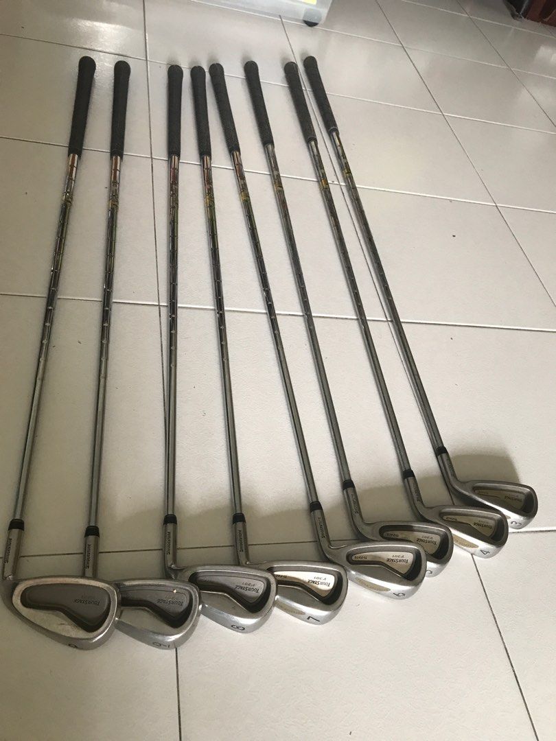Tour stage irons full set from 3-P. Titanium face irons, Sports ...
