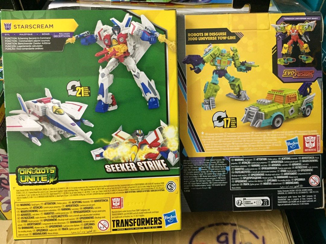 Transformers Cyberverse Decepticon Starscream Space Jet & Autobot Tow ...