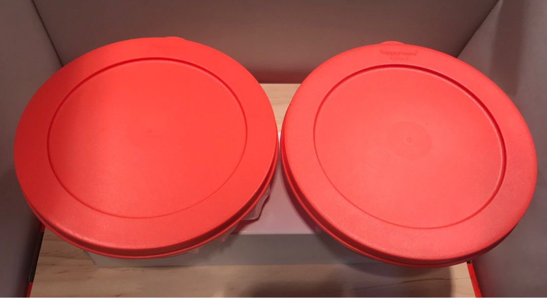 Tupperware Brand 610ml Clear Round Containers, Furniture & Home Living ...