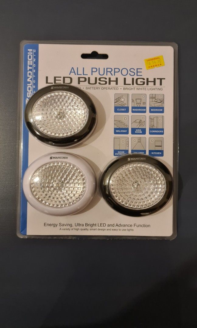 Ultra bright LED Push Lights, Furniture & Home Living, Lighting & Fans ...