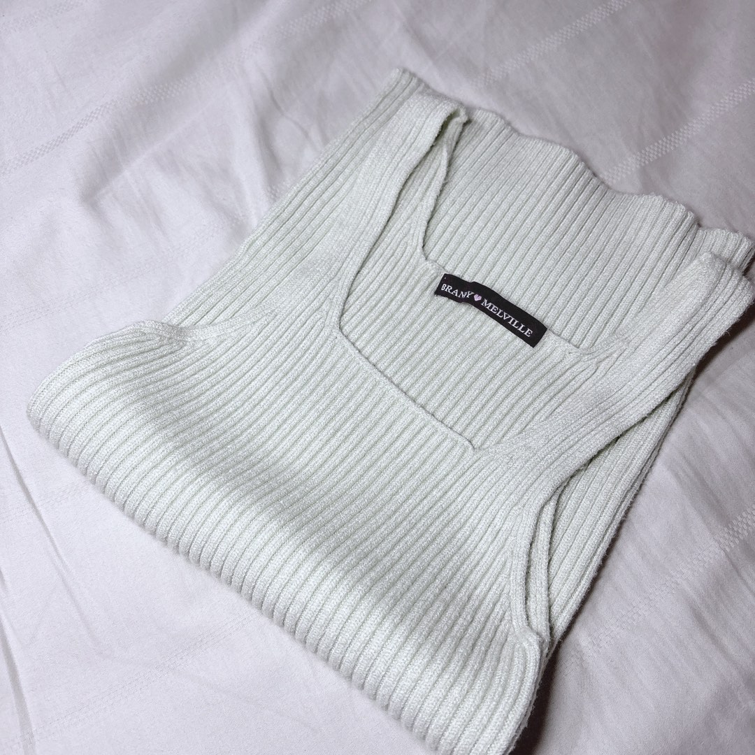 Ulzzang tank mint green acubi y2k, Women's Fashion, Tops, Sleeveless on ...