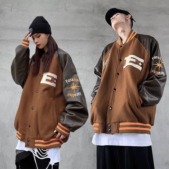 Unisex Bnew leather sleeves Varsity Jacket, Men's Fashion, Coats ...