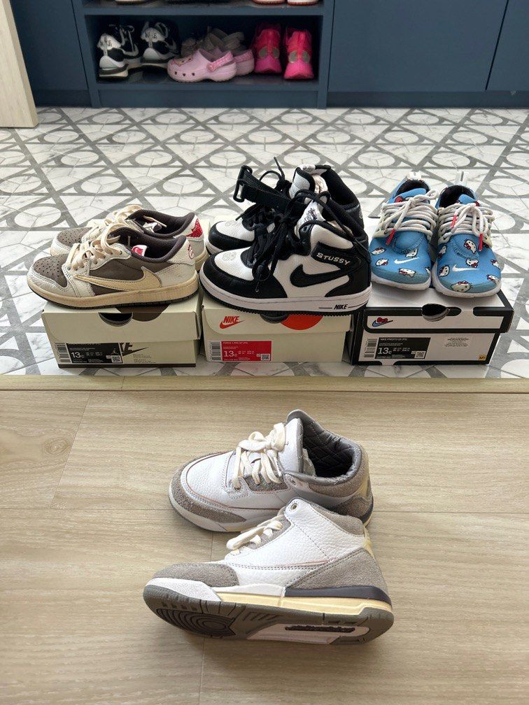 Used Nike Travis Air Force Jordan hello kitty, Babies & Kids, Babies ...