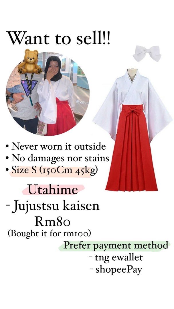 Utahime cosplay Jujutsu kaisen, Hobbies & Toys, Collectibles ...