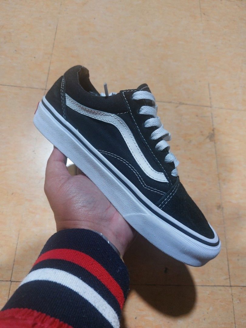 Vans 721277 Old Skool Women's Black Canvas Suede Toe Sneakers(6.5 US L ...