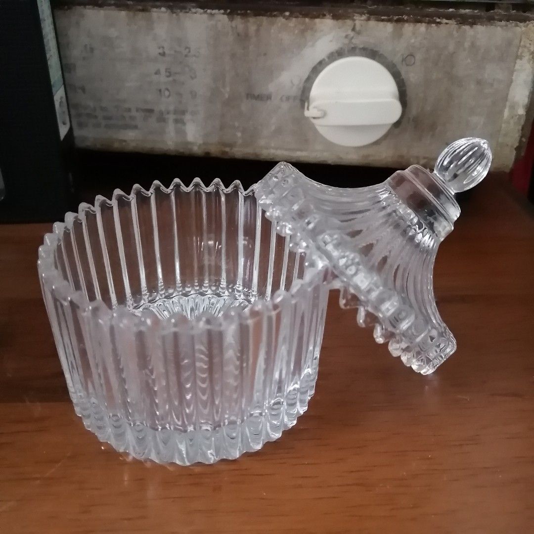 Vintage Cut Glass Container, Hobbies & Toys, Collectibles & Memorabilia ...