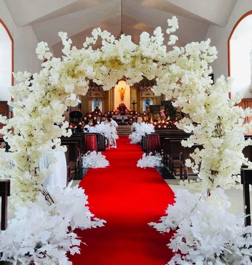 Wedding ceremony setup pakej perkahwinan pelamin garden theme church ...