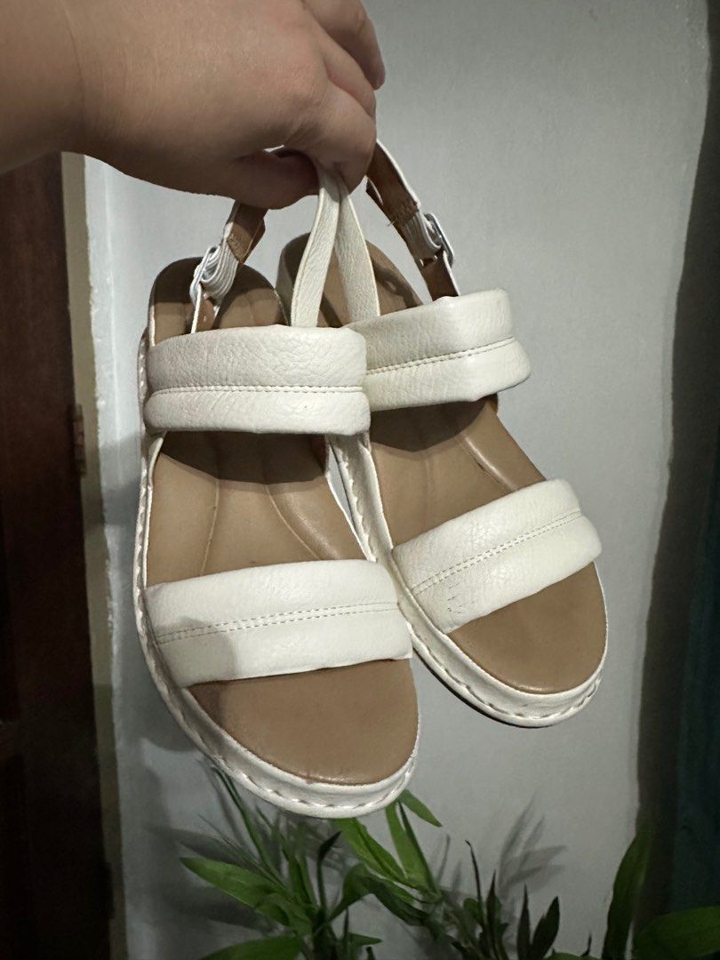 White Platform Sandals Womens Fashion Footwear Sandals On Carousell