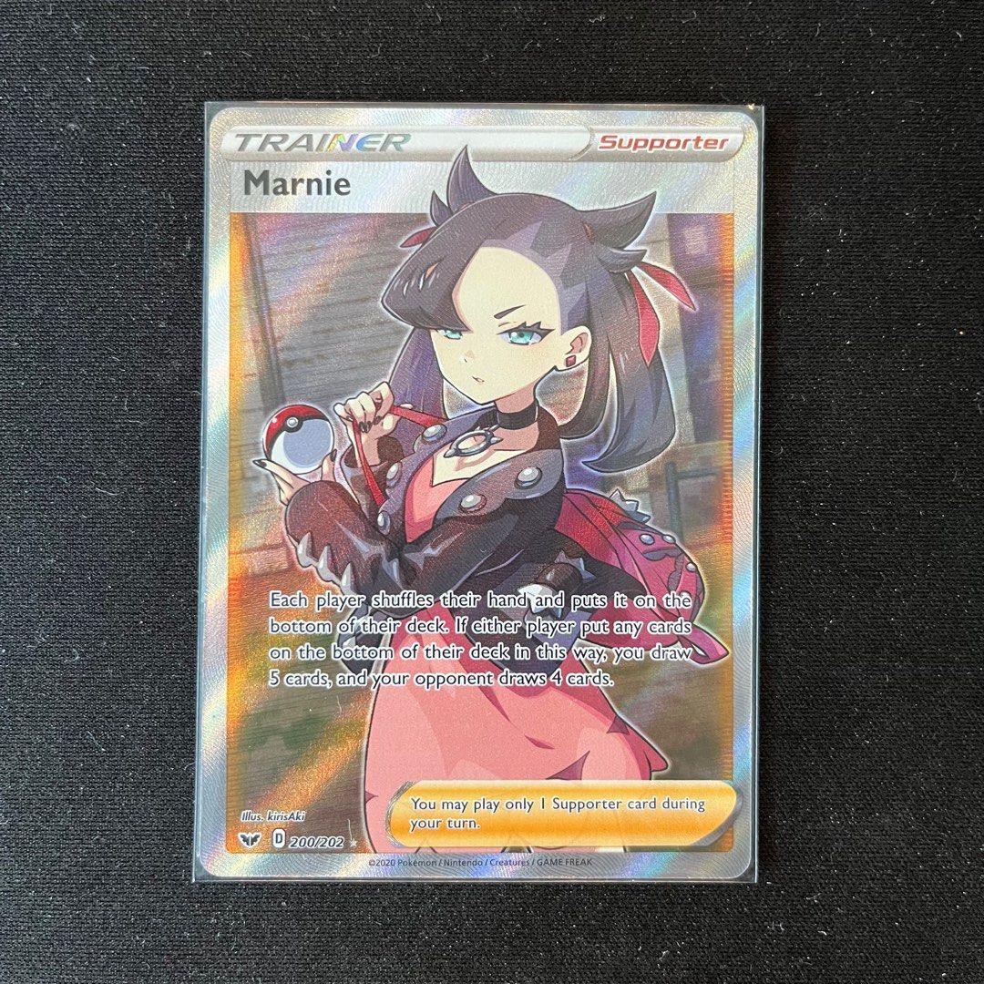 [WTS] | Marnie Trainer Full Art Pokemon TCG Sword and Shield Base Set ...