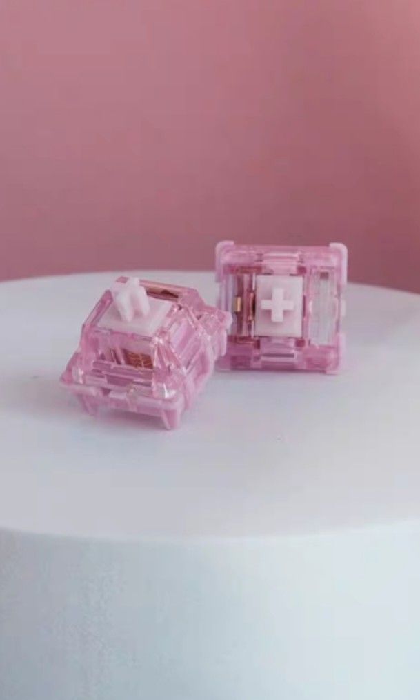 100x JWICK Pink Jade Linear Switches RGB for akko feker keychron ...